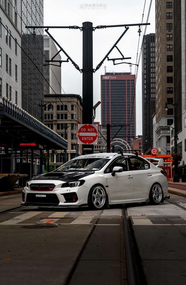 2020 Subaru WRX STI with 18x9.5 35 ESR Cr5 and 215/40R18 Cosmo Mucho ...