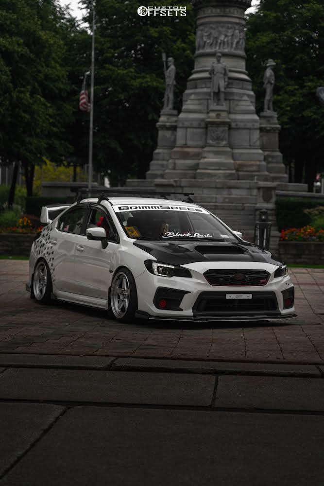 2020 Subaru WRX STI with 18x9.5 35 ESR Cr5 and 215/40R18 Cosmo Mucho ...
