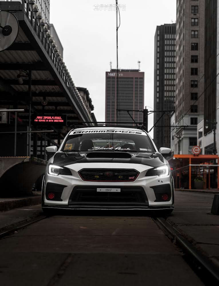2020 Subaru WRX STI with 18x9.5 35 ESR Cr5 and 215/40R18 Cosmo Mucho ...