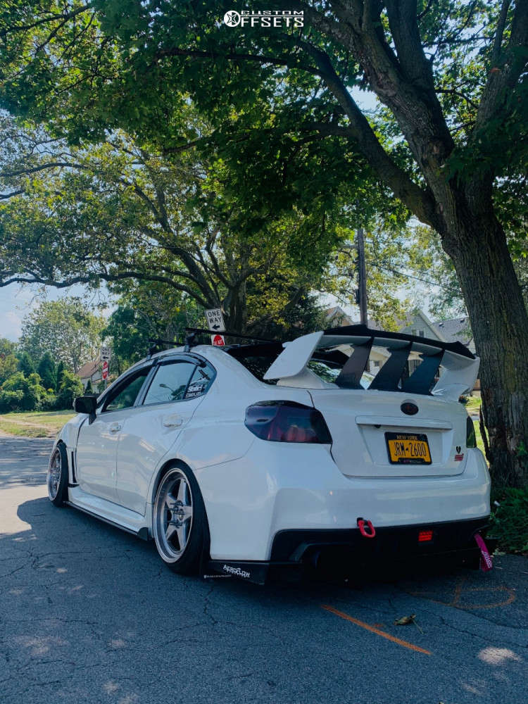 2020 Subaru WRX STI with 18x9.5 35 ESR Cr5 and 215/40R18 Cosmo Mucho ...