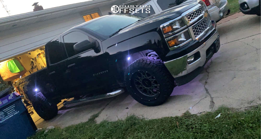 2014 Chevrolet Silverado 1500 with 20x10 -25 Vision Rocker 412 and 275 ...