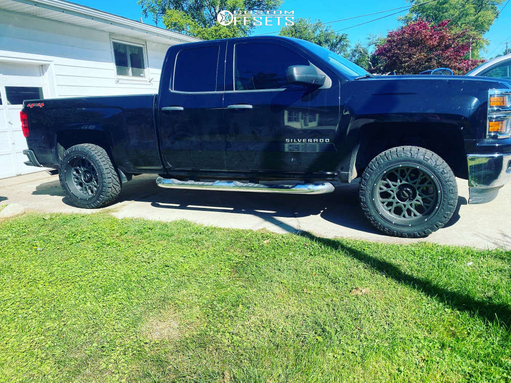 2014 Chevrolet Silverado 1500 with 20x10 -25 Vision Rocker 412 and 275 ...
