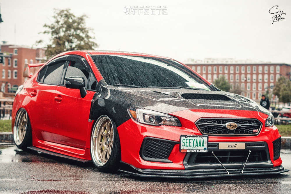 2019 Subaru WRX STI with 19x10 24 SSR Professor Ms3 and 245/35R19 Toyo ...