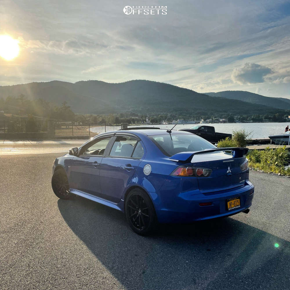 2015 Mitsubishi Lancer with 19x8.5 45 Konig Oversteer and 235/35R19 ...