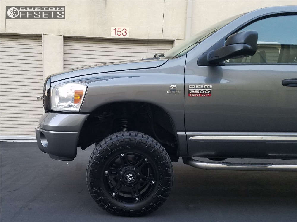 2007 Dodge Ram 2500 with 18x9 -12 KX CP01 and 33/12.5R18 Nitto Ridge ...