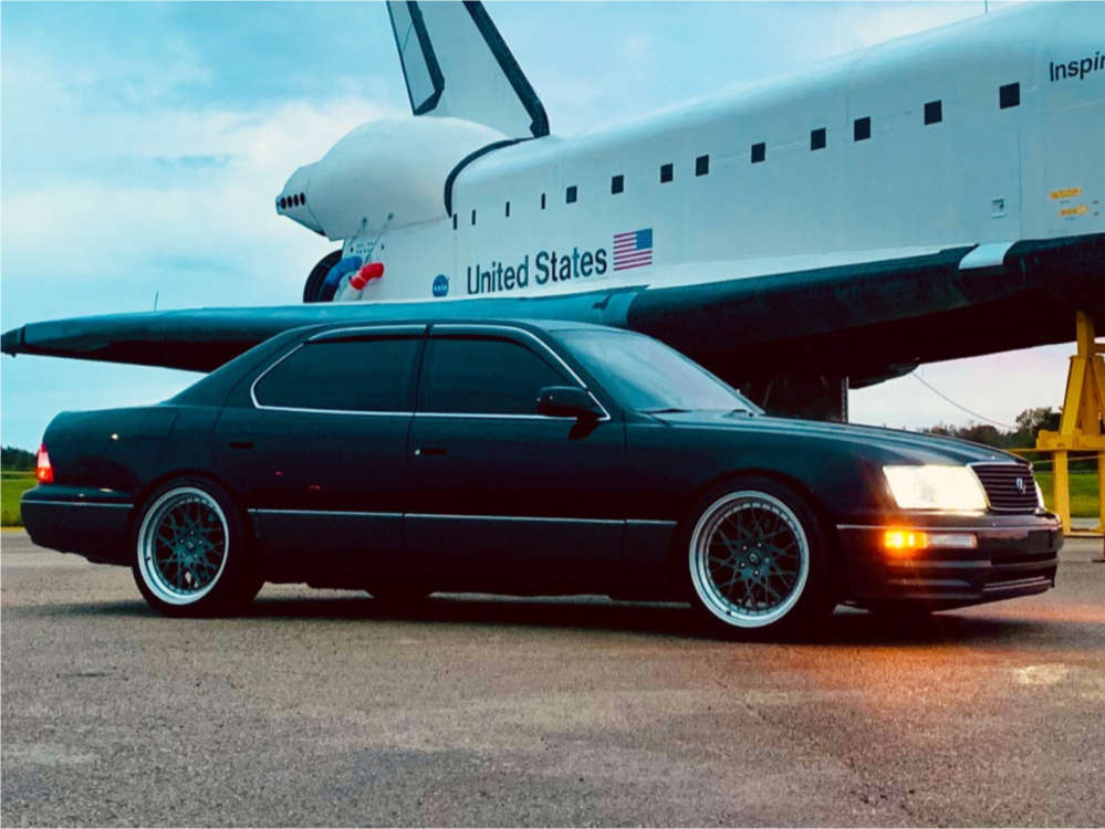 1997 Lexus LS400 with 19x9.5 35 ESR Cs3 and 245/40R19 Dunlop Conquest ...