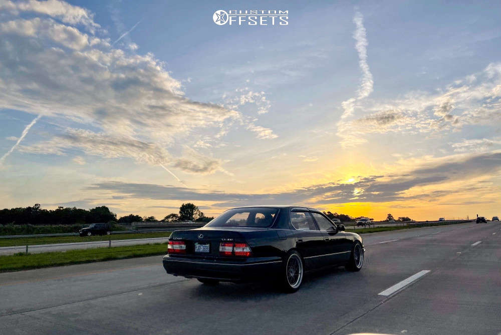 1997 Lexus LS400 with 19x9.5 35 ESR Cs3 and 245/40R19 Dunlop Conquest ...