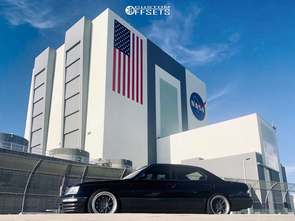 1997 Lexus LS400 with 19x9.5 35 ESR Cs3 and 245/40R19 Dunlop Conquest ...