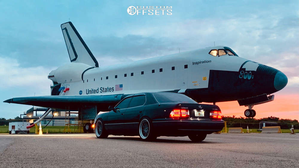 1997 Lexus LS400 with 19x9.5 35 ESR Cs3 and 245/40R19 Dunlop Conquest ...