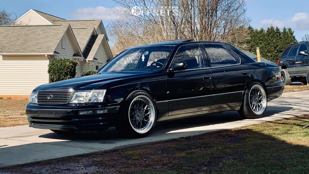 1997 Lexus LS400 with 19x9.5 35 ESR Cs3 and 245/40R19 Dunlop Conquest ...