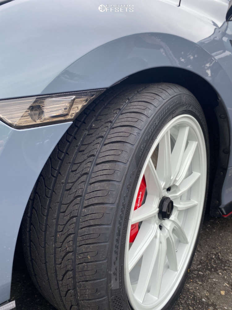 2021 Honda Civic with 19x8.5 35 Cosmis Racing R1 and 245/40R19 Vercelli ...