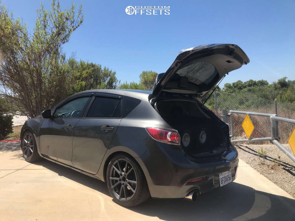 2012 Mazda 3 with 17x7.5 40 Liquid Metal Shift and 225/45R17 Achilles ...