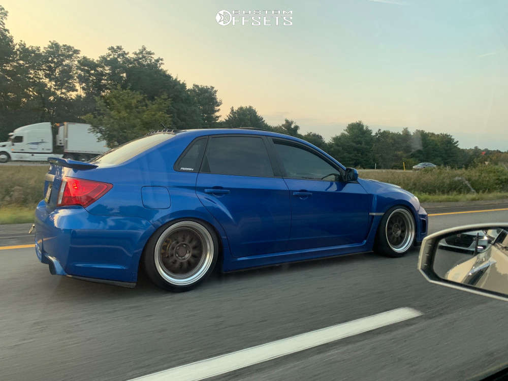 2011 Subaru WRX with 18x9.5 22 ESR Sr01 and 225/40R18 Toyo Tires ...