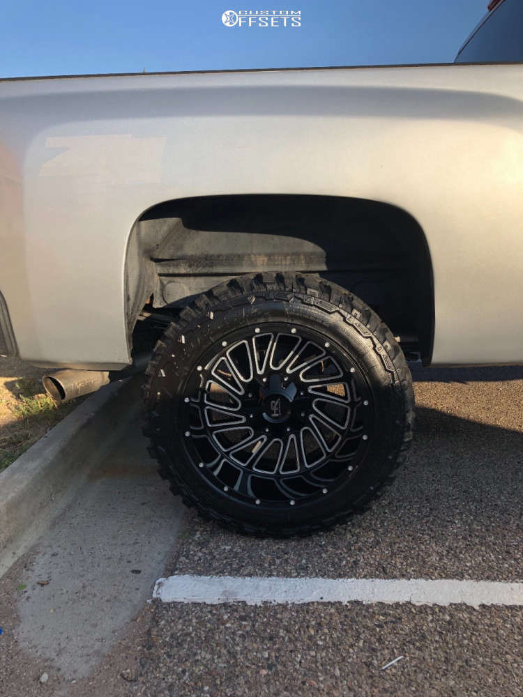2012 Chevrolet Silverado 1500 with 20x12 -51 Hardrock Overdrive H708 ...