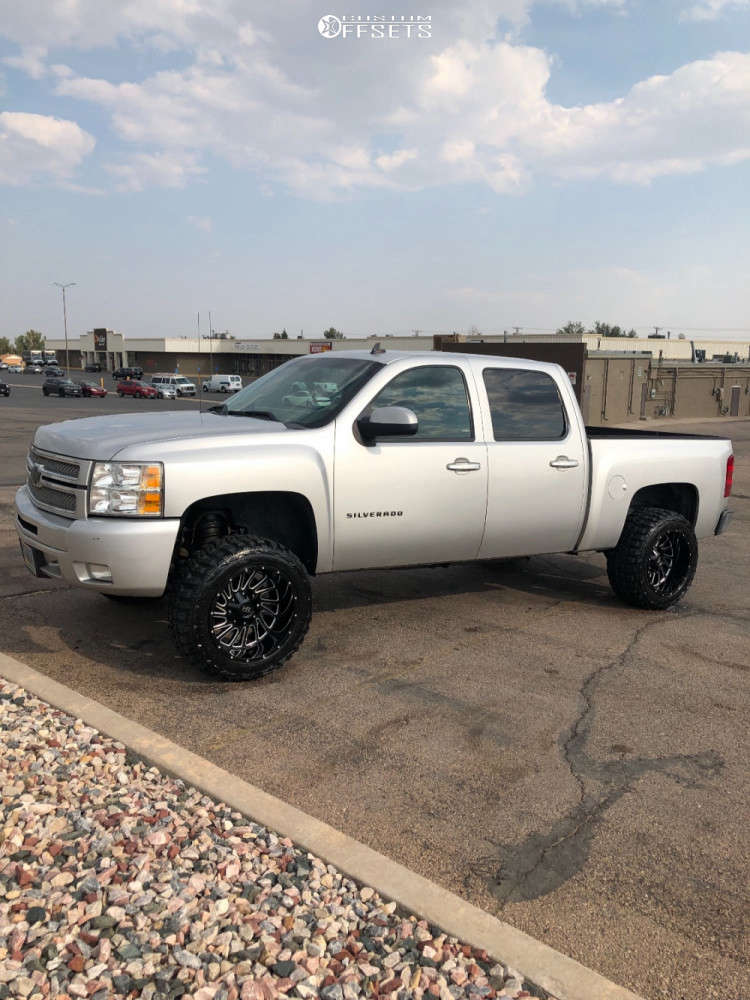 2012 Chevrolet Silverado 1500 with 20x12 -51 Hardrock Overdrive H708 ...