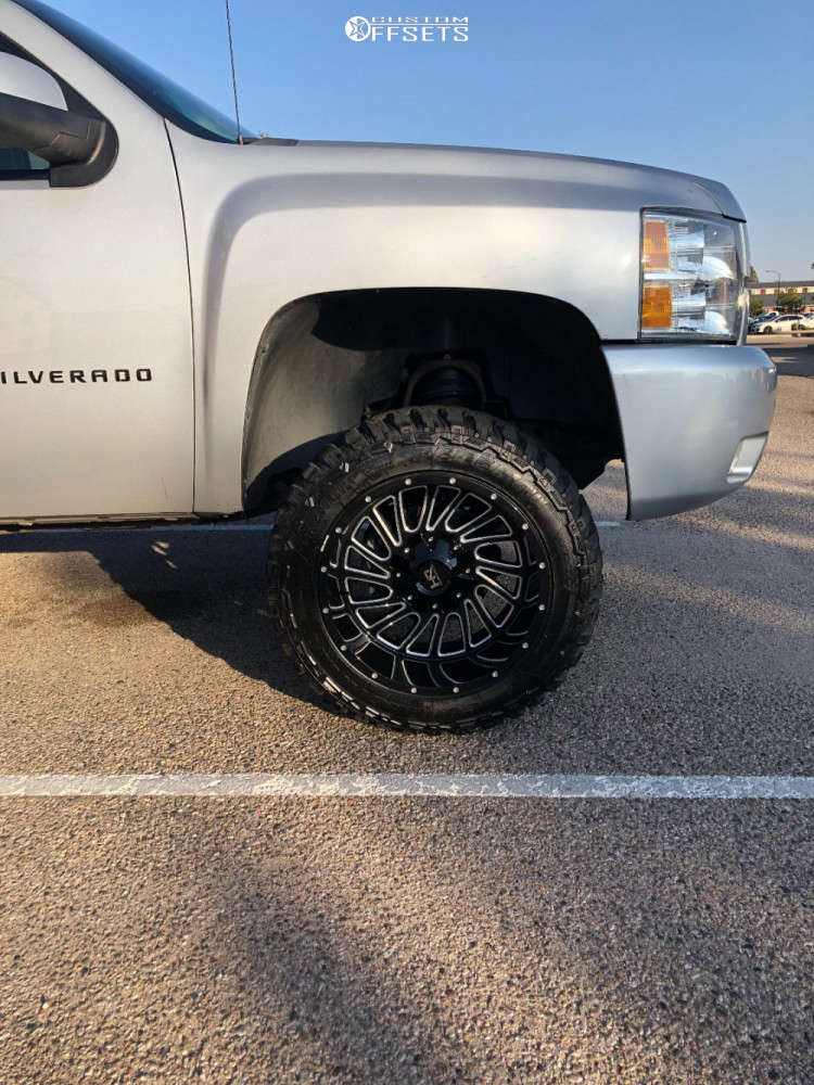 2012 Chevrolet Silverado 1500 with 20x12 -51 Hardrock Overdrive H708 ...