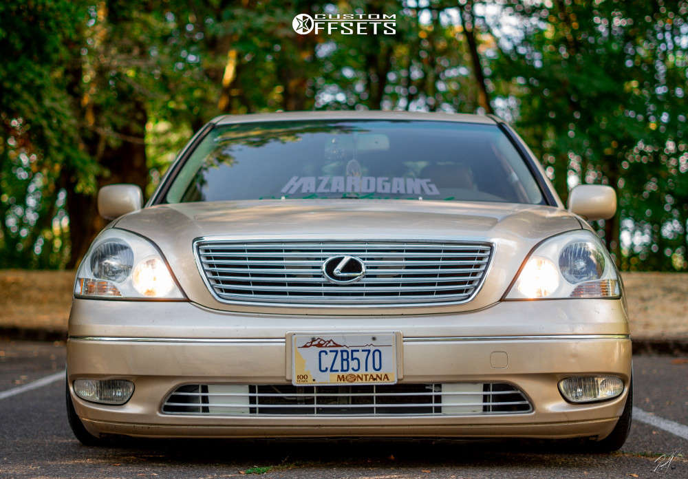 2002 Lexus LS430 with 18x9.5 30 Aodhan Ah07 and 225/40R18 Prinx Hirace ...