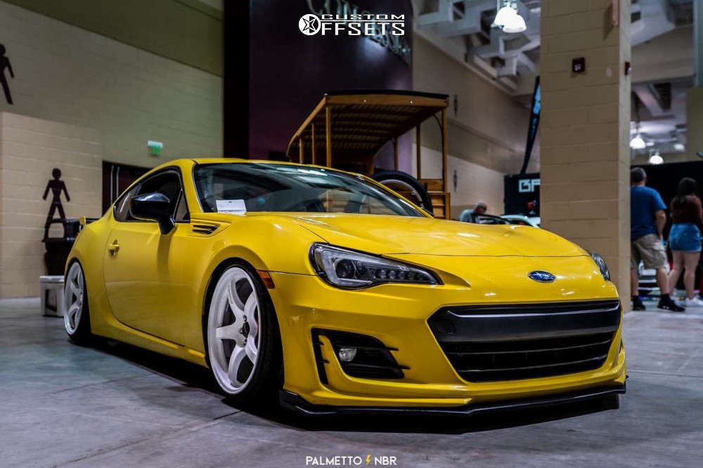 2017 Subaru BRZ with 18x9.5 38 Rays Engineering Gram Light 57cr and 225 ...