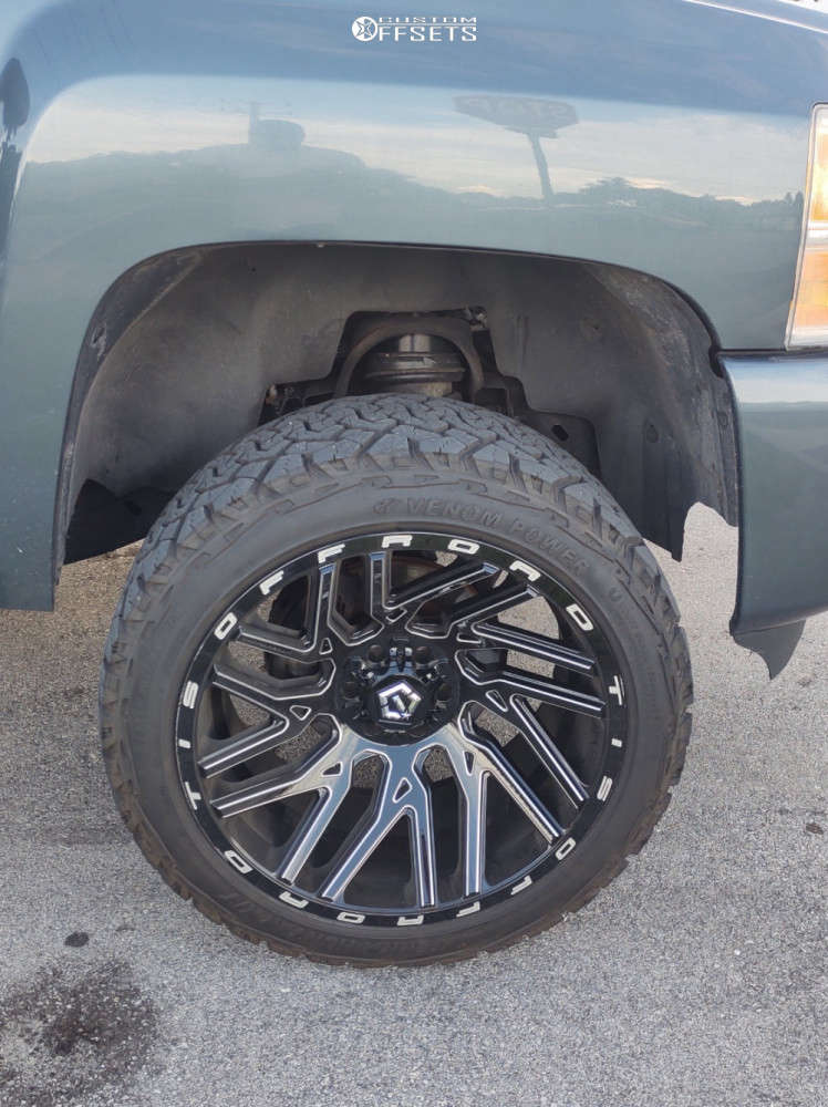 2008 Chevrolet Silverado 1500 with 22x12 -44 TIS 544BM and 33/12.5R22 ...