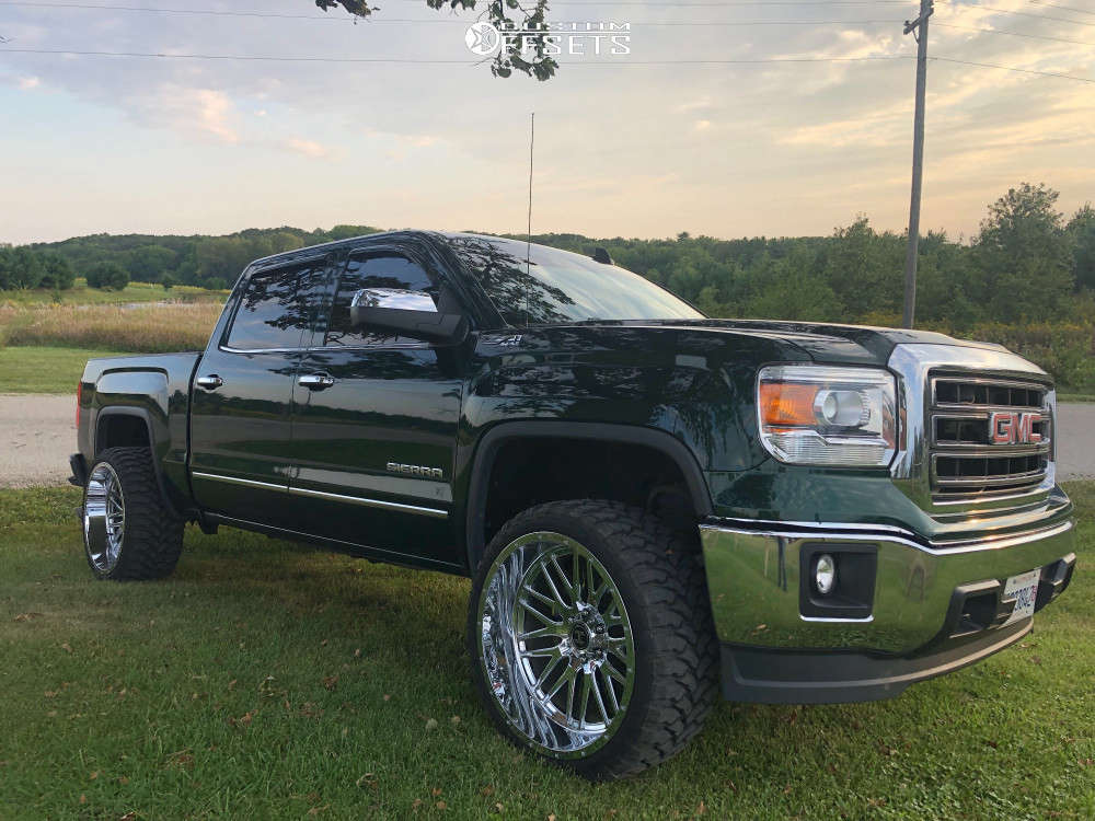 2015 GMC Sierra 1500 with 24x12 -44 Hardcore Offroad Hc19 and 33/12 ...