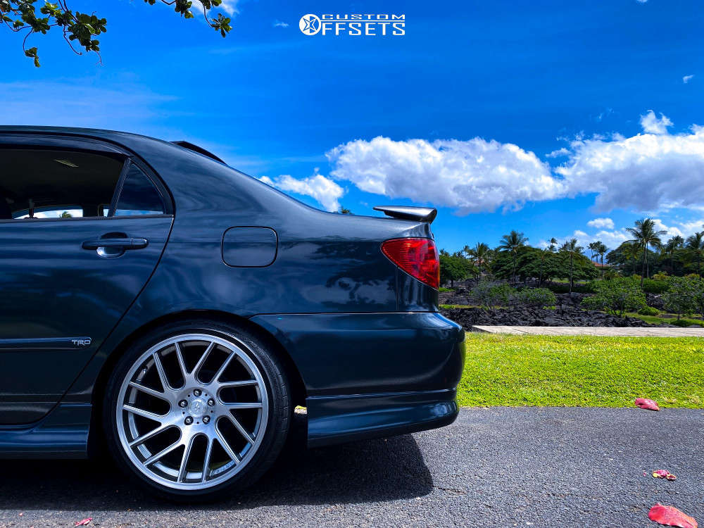 2004 Toyota Corolla with 18x9.5 35 Anovia Elder and 225/45R18 Vercelli ...