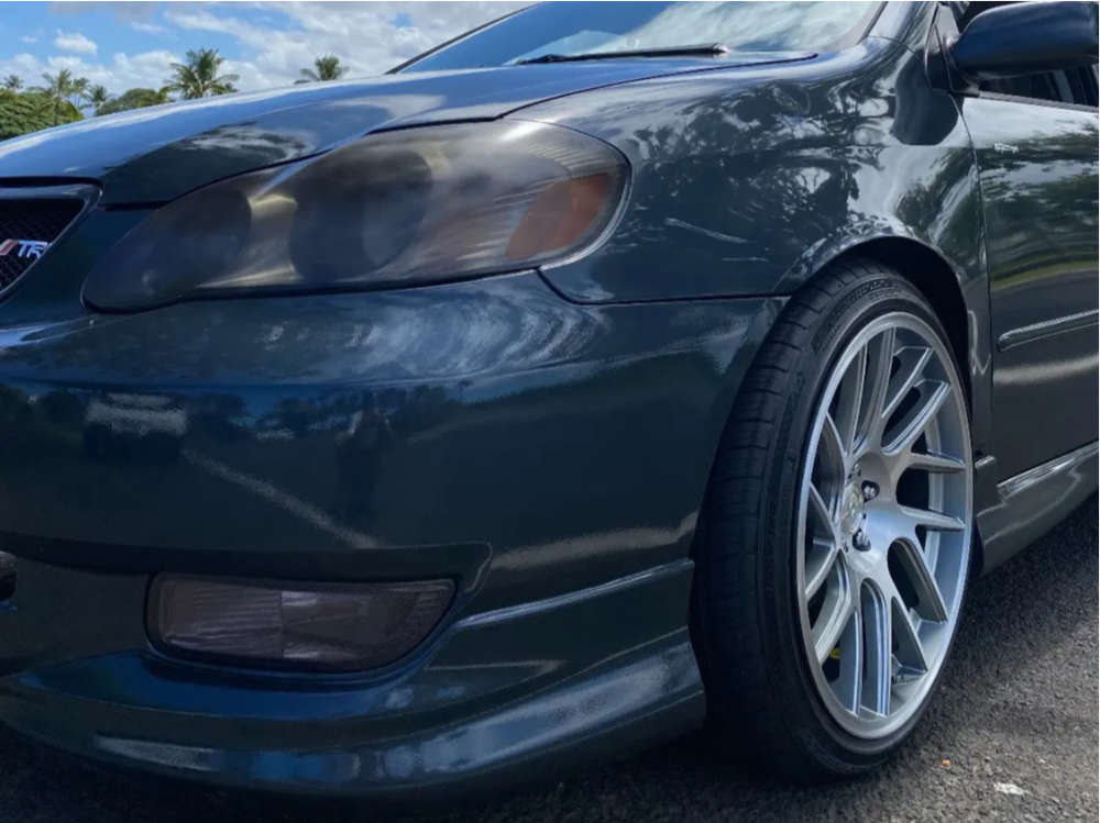 2004 Toyota Corolla with 18x9.5 35 Anovia Elder and 225/45R18 Vercelli ...