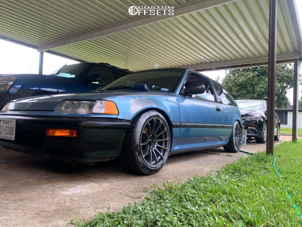 1991 Honda Civic with 15x8 20 ESM 009r and 195/45R15 Toyo Tires Proxes ...