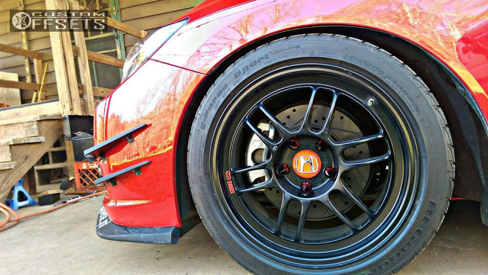 2015 Honda Civic with 17x9 33 Enkei RPF1 and 235/45R17 BFGoodrich G ...