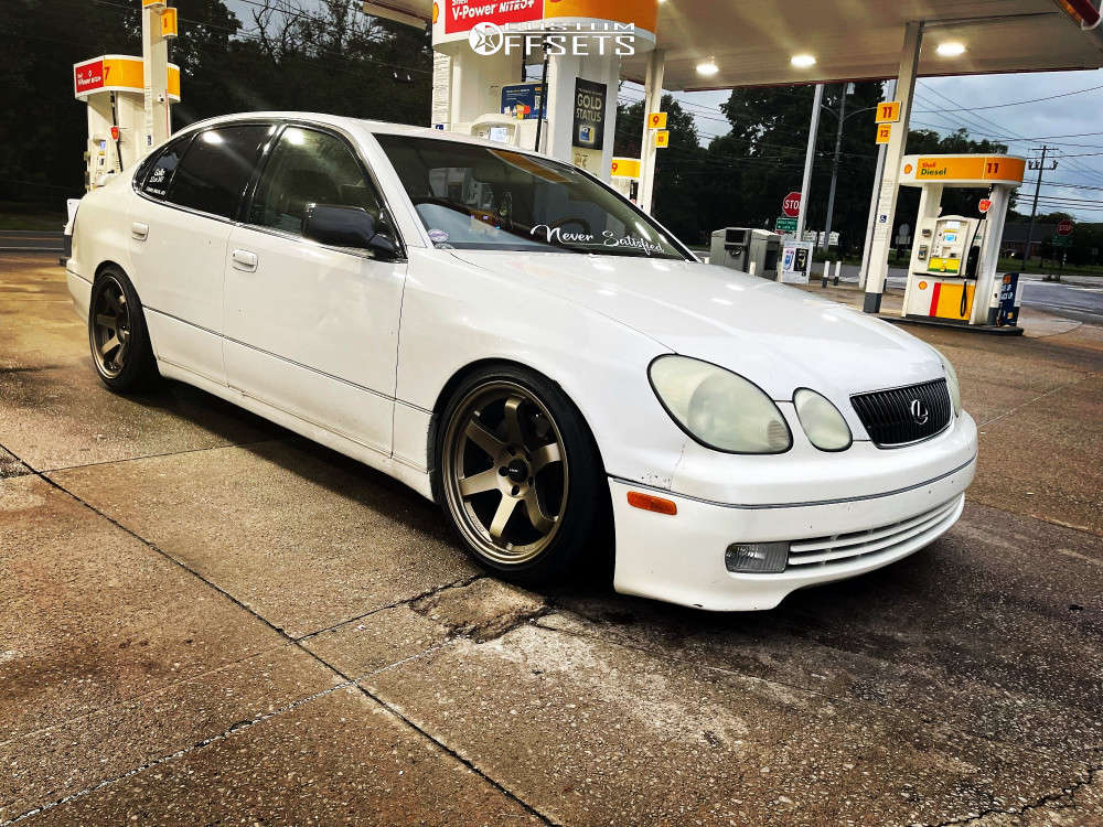 2001 Lexus GS430 with 18x9.5 18 AVID1 AV6 and 235/40R18 Vercelli Strada ...
