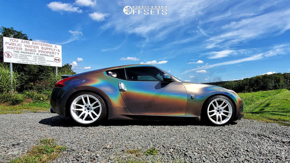 2010 Nissan 370Z with 19x9.5 15 Work Emotion Cr Kiwami and 255/35R19 ...