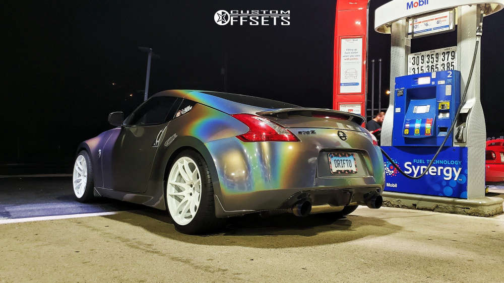 2010 Nissan 370Z with 19x9.5 15 Work Emotion Cr Kiwami and 255/35R19 ...