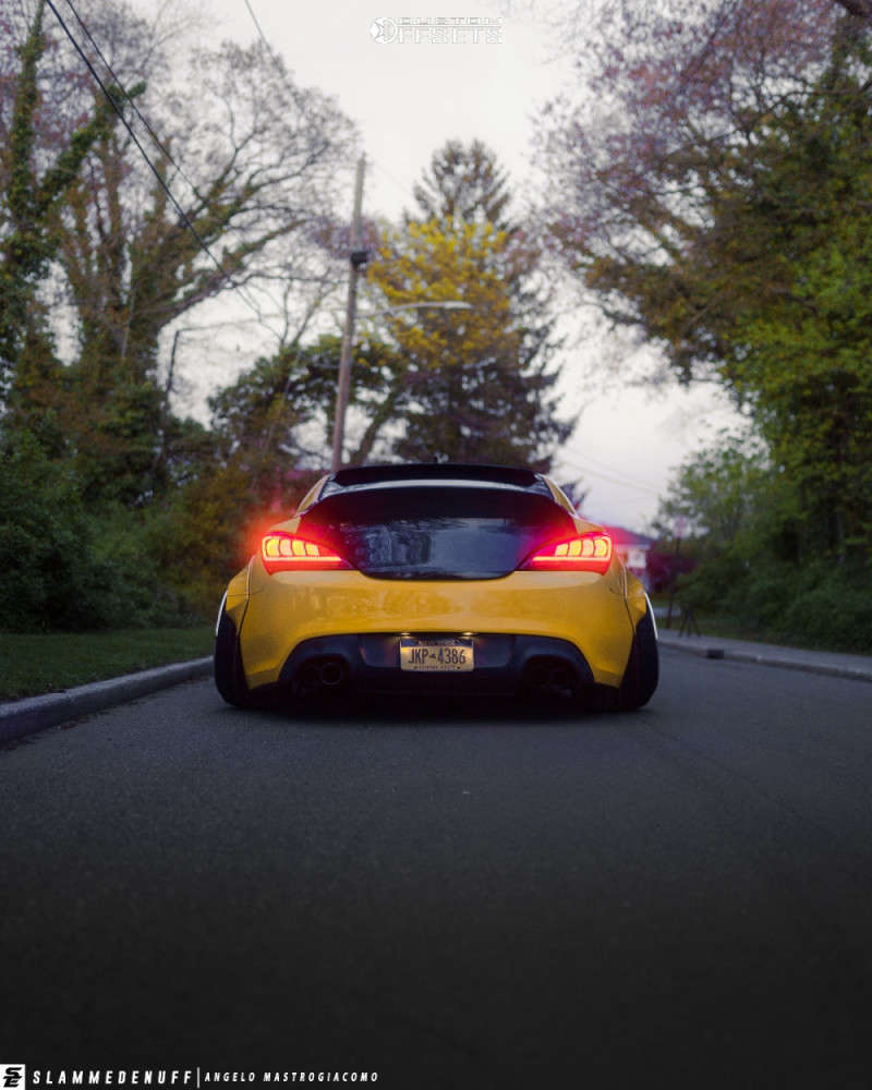 2010 Hyundai Genesis Coupe with 19x12 -25 GMR and 295/30R19 Nitto ...