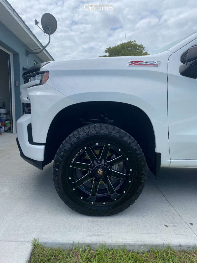 2019 Chevrolet Silverado 1500 with 20x10 -24 Ballistic Rage 959 and 275 ...