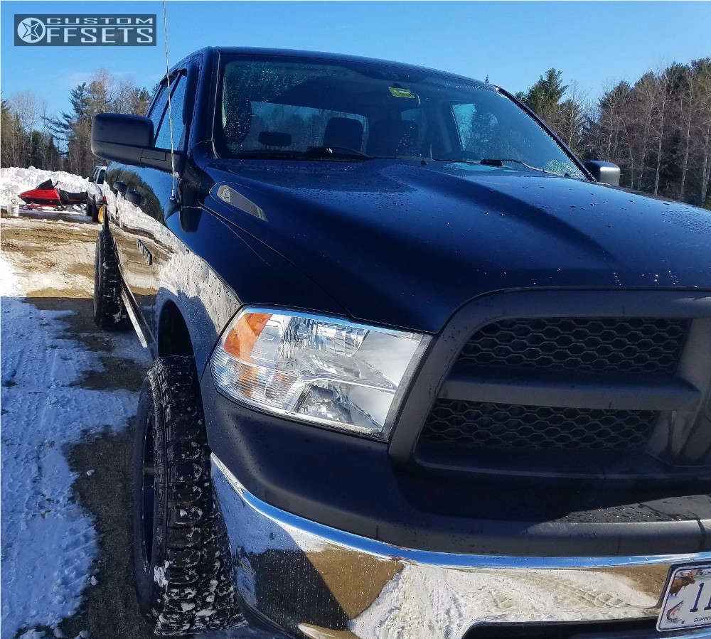 2012 Ram 1500 with 18x10 -13 Tuff T15 and 33/12.5R18 Gladiator QR900-MT ...