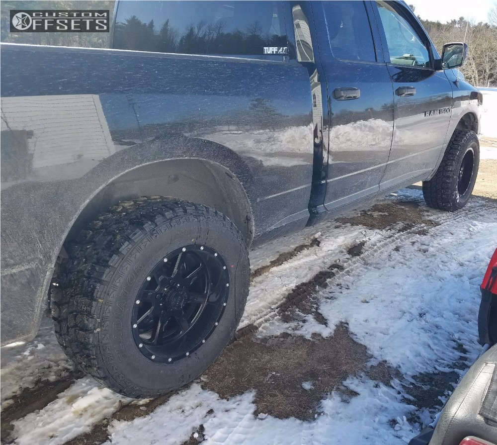 2012 Ram 1500 with 18x10 -13 Tuff T15 and 33/12.5R18 Gladiator QR900-MT ...