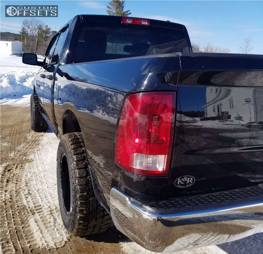 2012 Ram 1500 with 18x10 -13 Tuff T15 and 33/12.5R18 Gladiator QR900-MT ...