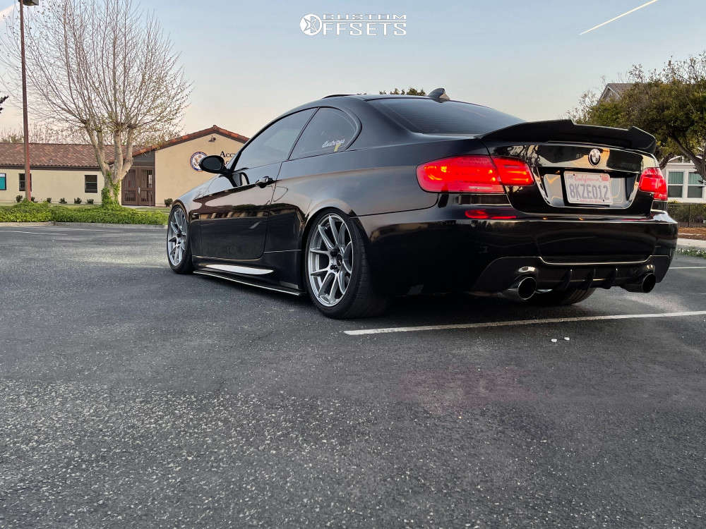 2007 BMW 328i with 18x8.5 38 Enkei Tsv and 235/40R18 Continental ...