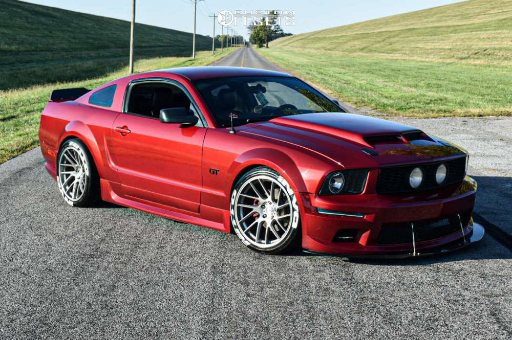 2005 Ford Mustang with 19x9.5 15 Anovia Elder and 255/35R19 Nitto Invo ...