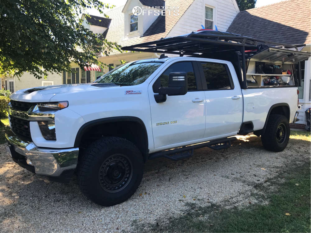 2020 Chevrolet Silverado 3500 HD with 18x9.5 -18 Black Rhino Armory and 35/12.5R18 Falken ...