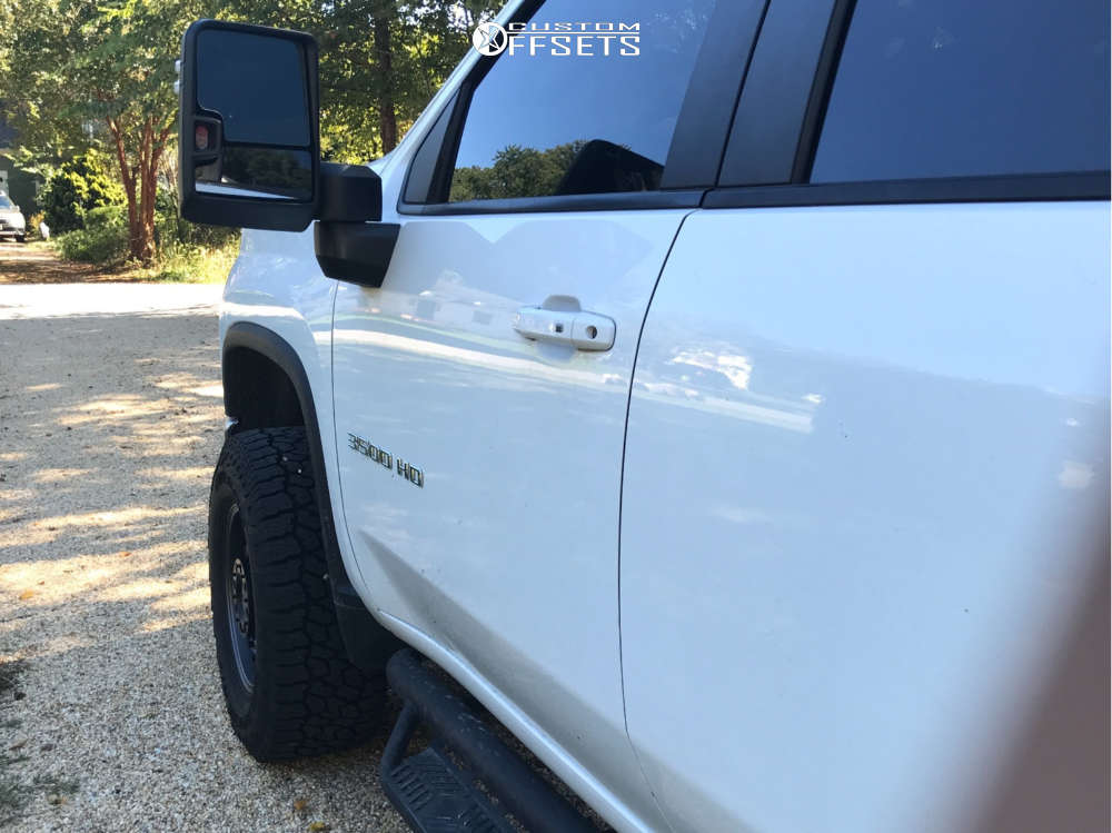 2020 Chevrolet Silverado 3500 HD with 18x9.5 -18 Black Rhino Armory and 35/12.5R18 Falken ...