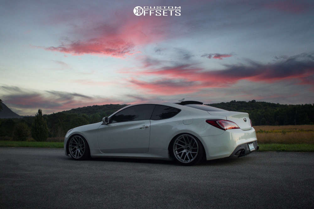 2012 Hyundai Genesis Coupe with 19x9.5 15 Anovia Elder and 235/35R19 Nankang Ns-20 and Coilovers ...