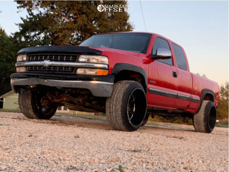 2000 Chevrolet Silverado 1500 with 22x14 -76 Moto Metal Mo962 and 305 ...