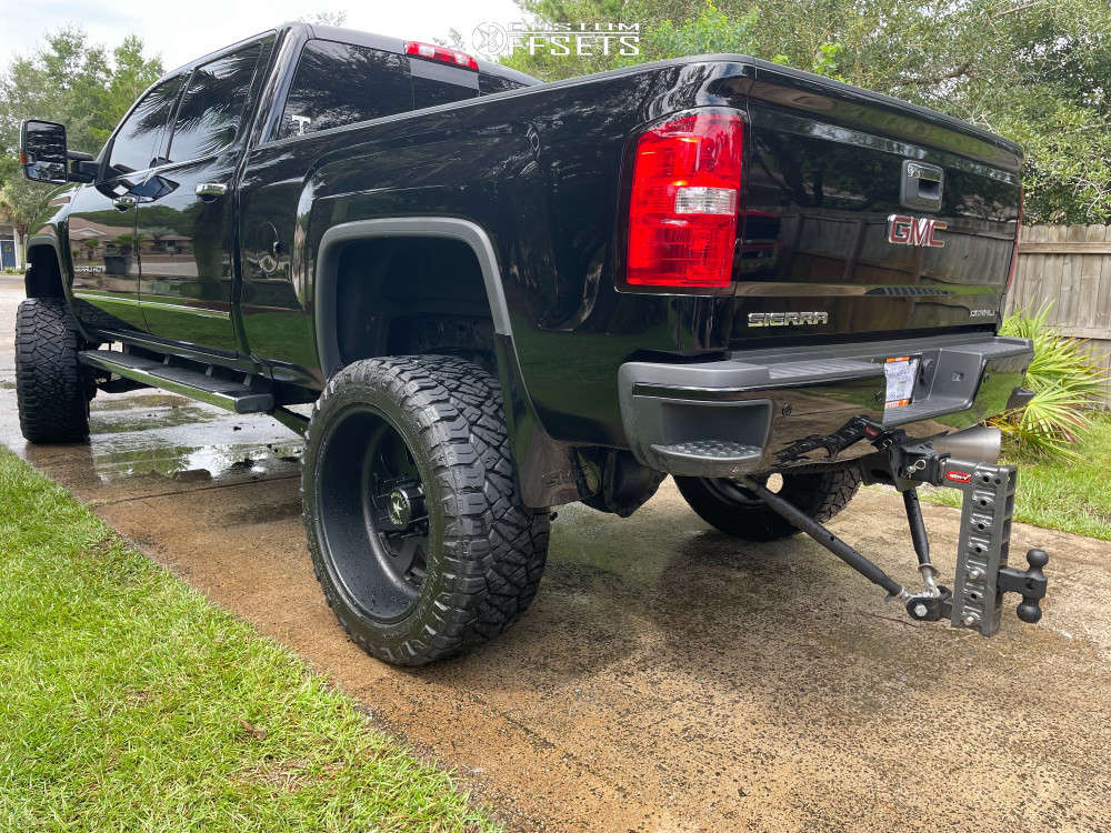 2018 GMC Sierra 2500 HD with 24x12 -40 American Force Blade SS and 37/ ...