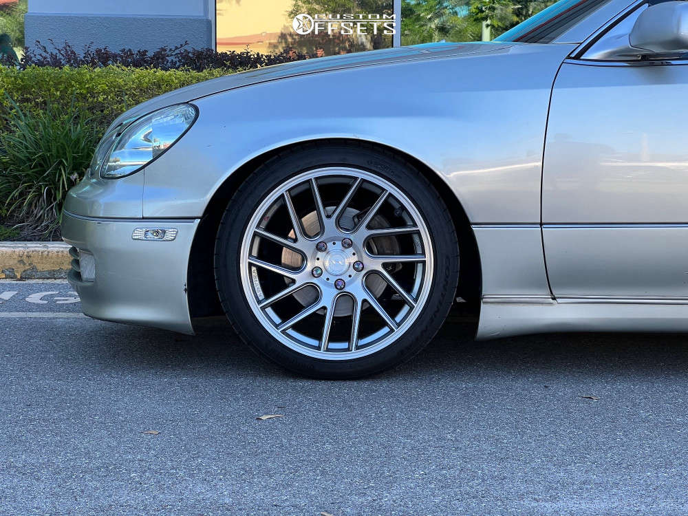2004 Lexus GS430 with 18x9.5 22 Anovia Elder and 235/40R18 Continental ...