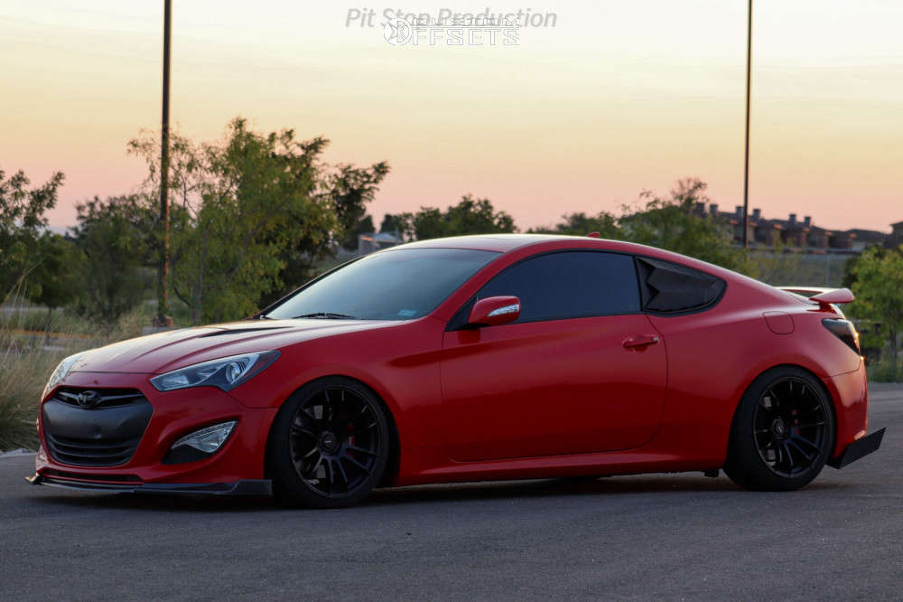 2016 Hyundai Genesis Coupe with 19x9.5 22 AVID1 AV20 and 235/35R19 ...