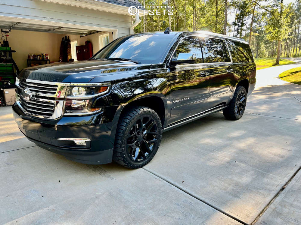 2017 Chevrolet Suburban with 22x9 24 Wheel Replicas V1182 and 285/45R22 ...