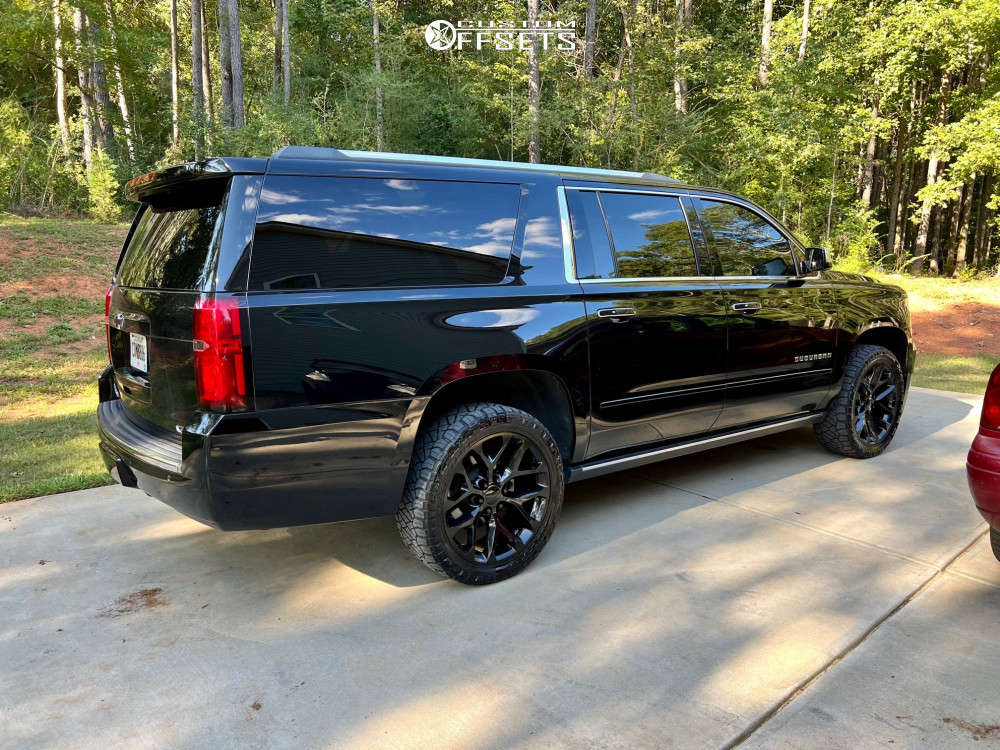 2017 Chevrolet Suburban with 22x9 24 Wheel Replicas V1182 and 285/45R22 ...