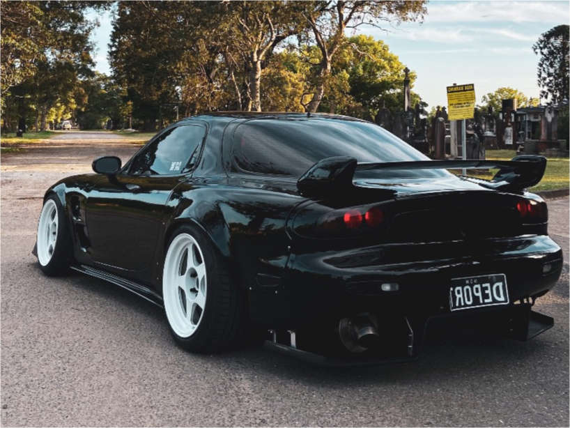 1995 Mazda RX-7 with 17x10 20 Desmond Regamaster and 265/35R17 Michelin ...