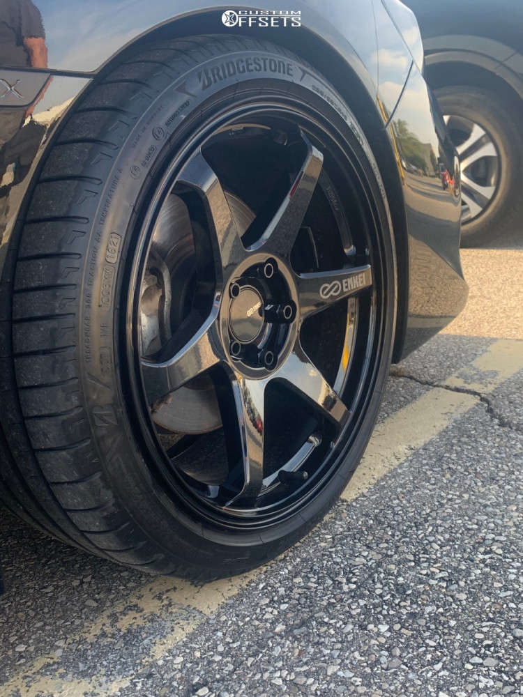 2020 Subaru WRX with 18x9.5 38 Enkei T6r and 255/35R18 Bridgestone ...