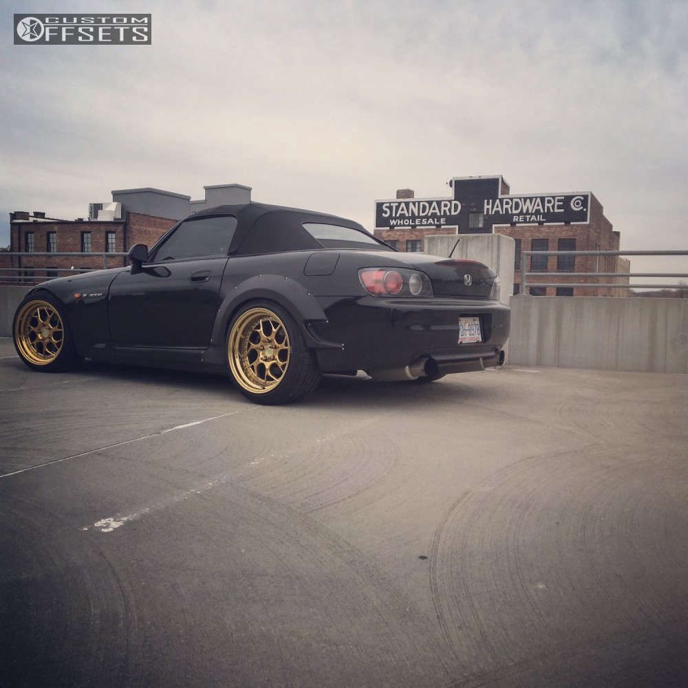 2002 Honda S2000 with 18x9.5 15 Aodhan Ds01 and 235/40R18 Kelly Edge As ...